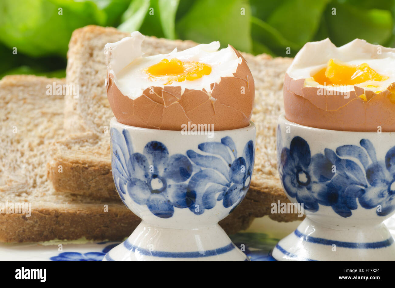 closeup to soft boiled egg Stock Photo - Alamy