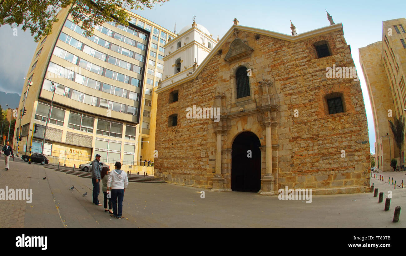 View of the Temple of San Agustin in the La Candelaria area in the ...