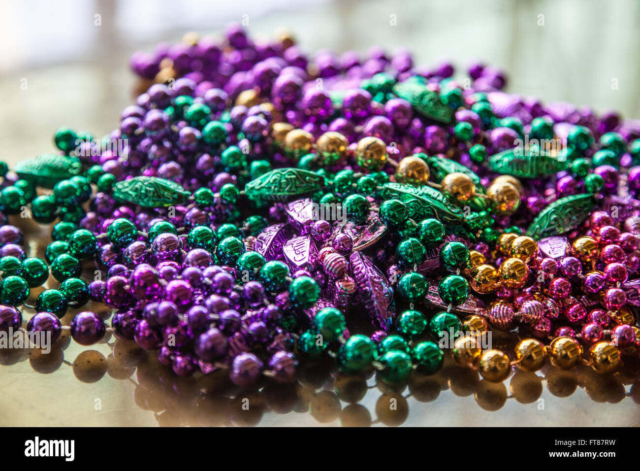 Mardi Gras - New Orleans parade beads Stock Photo - Alamy