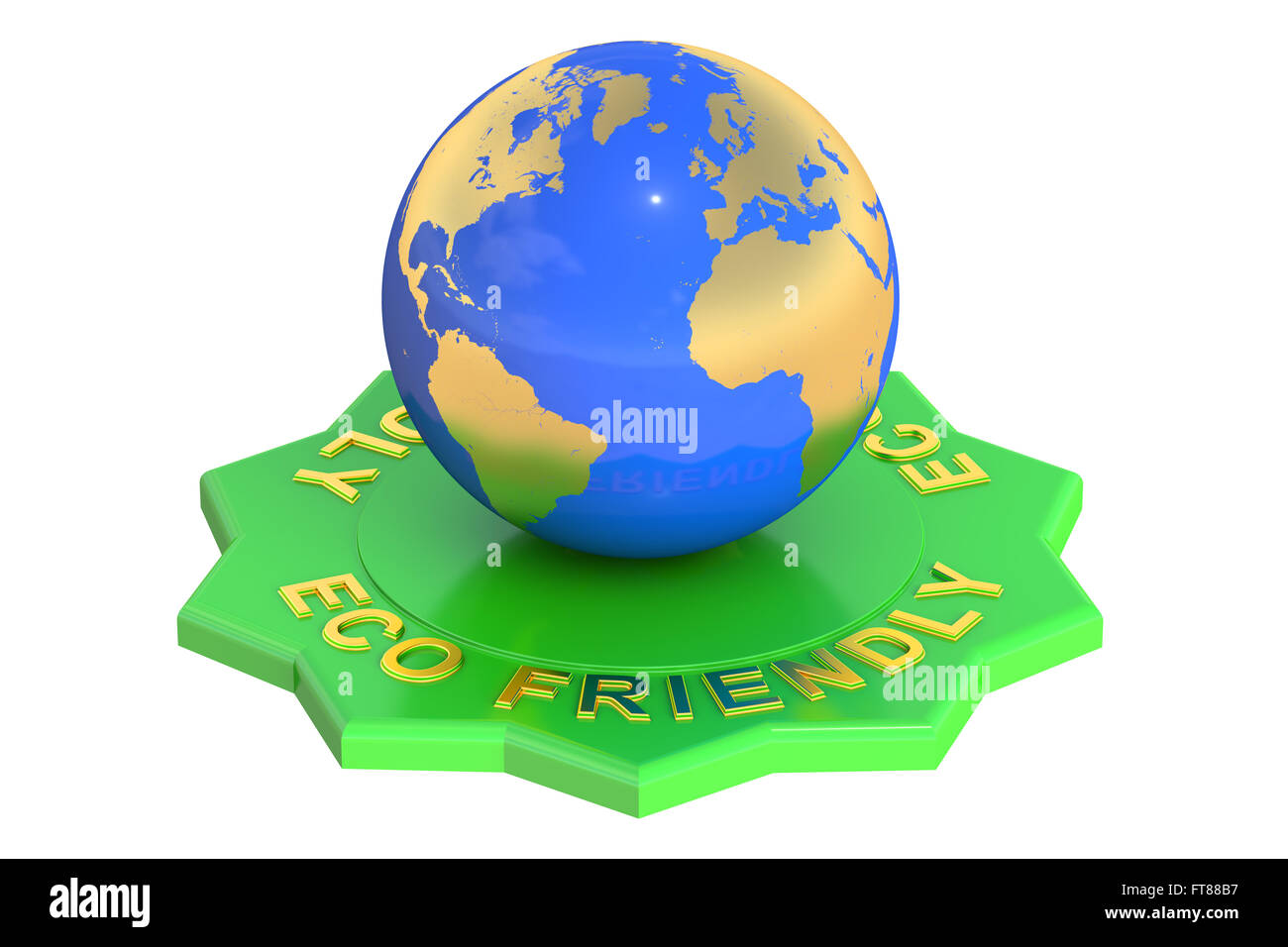 Eco Friendly, 3D rendering isolated on white background Stock Photo - Alamy