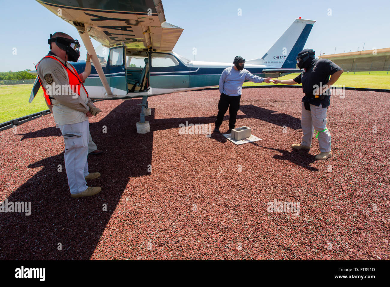 This image shows CBP pilots undergoing identification training at a ...