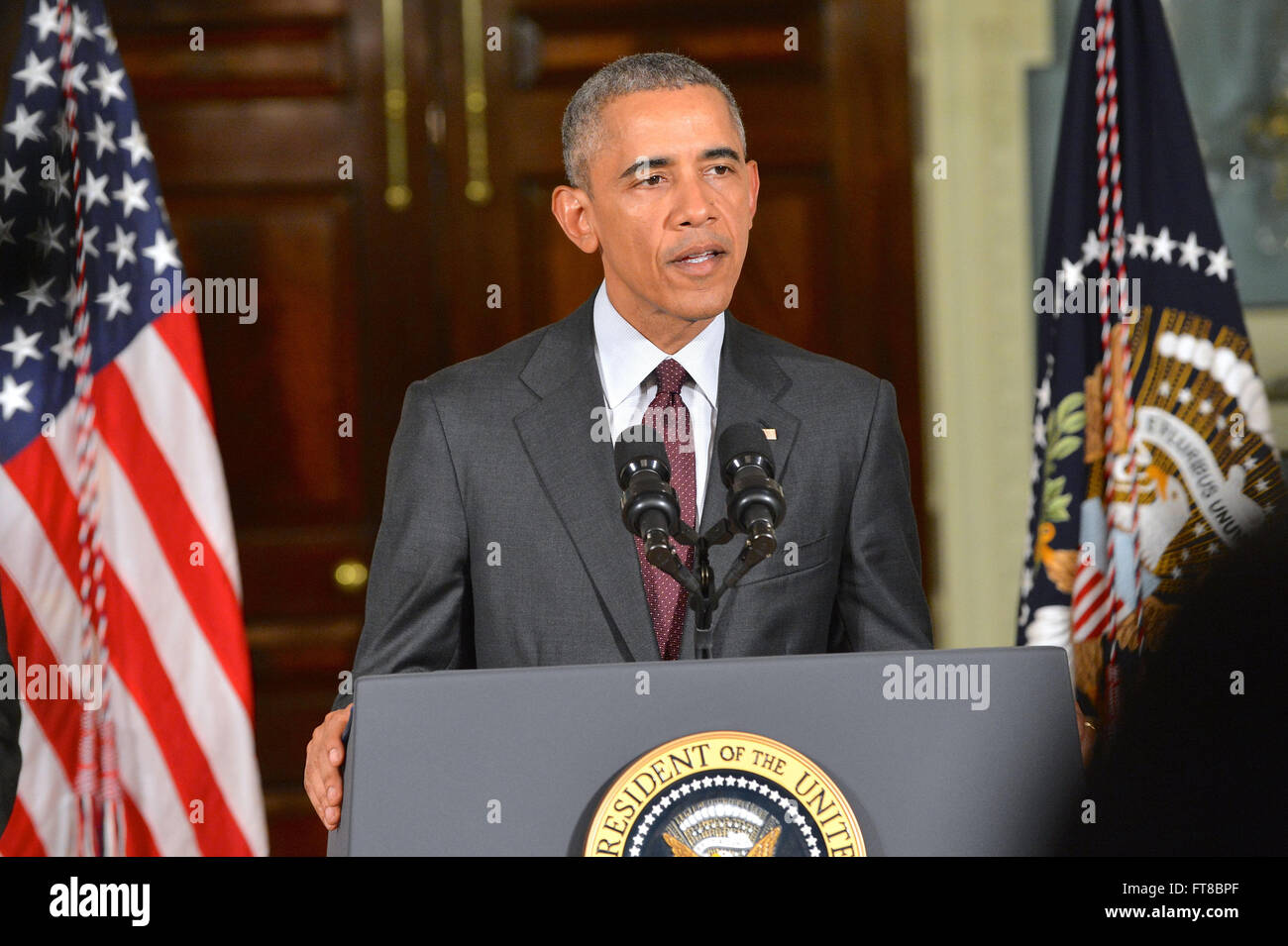 President Barack Obama delivers a statement on the global campaign to ...