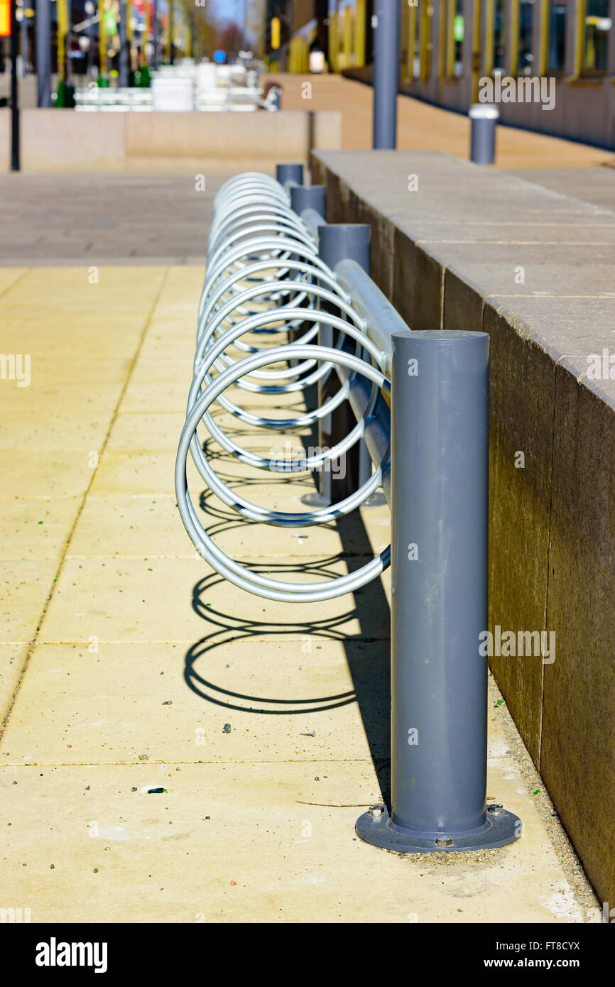 Empty bicycle rack hi-res stock photography and images - Alamy