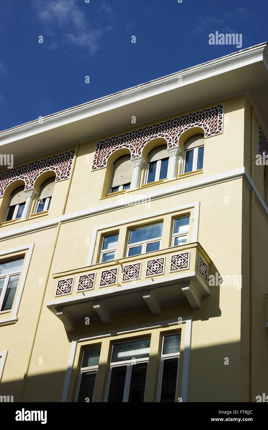 Greek neoclassical plaster cast ornament balcony & windows patterns on ...