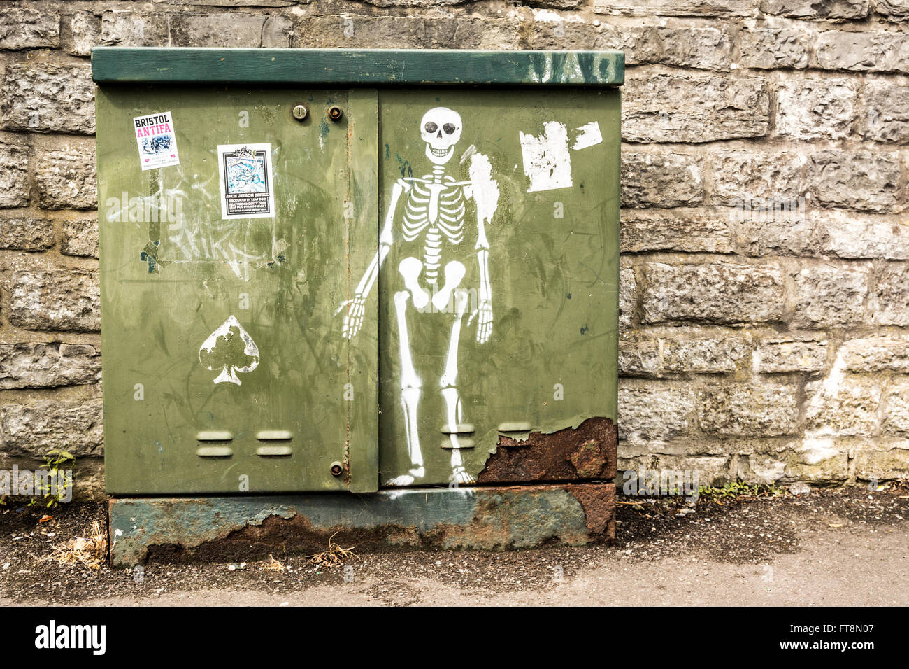 Graffiti pictured on a Power / Electrical box, Glastonbury, Somerset ...