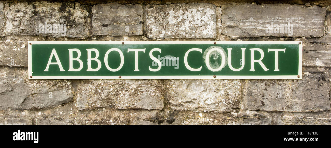Abbots Court - street / road name Stock Photo - Alamy