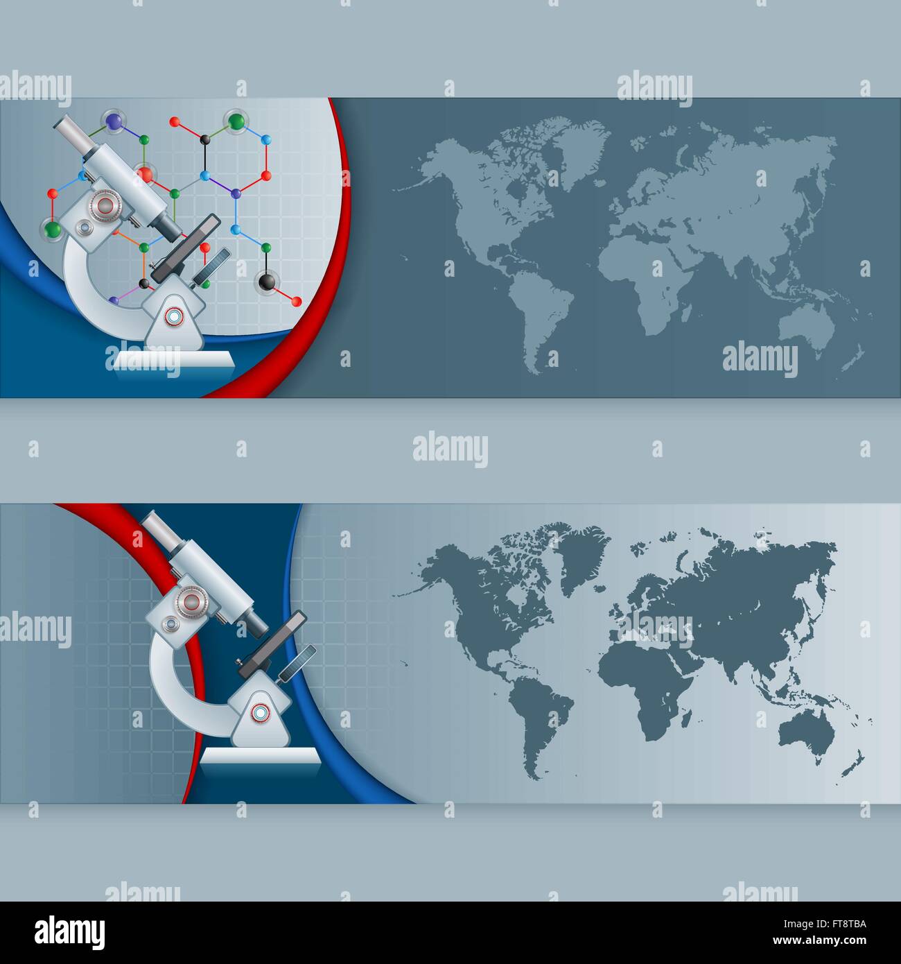 Set banners world map hi-res stock photography and images - Alamy