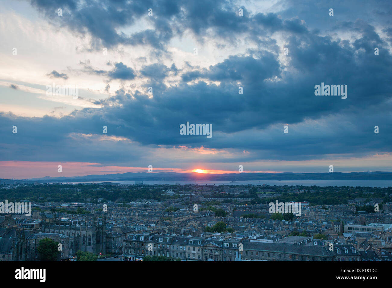 Edinburgh, City of Edinburgh, Scotland. View from Calton Hill to the ...