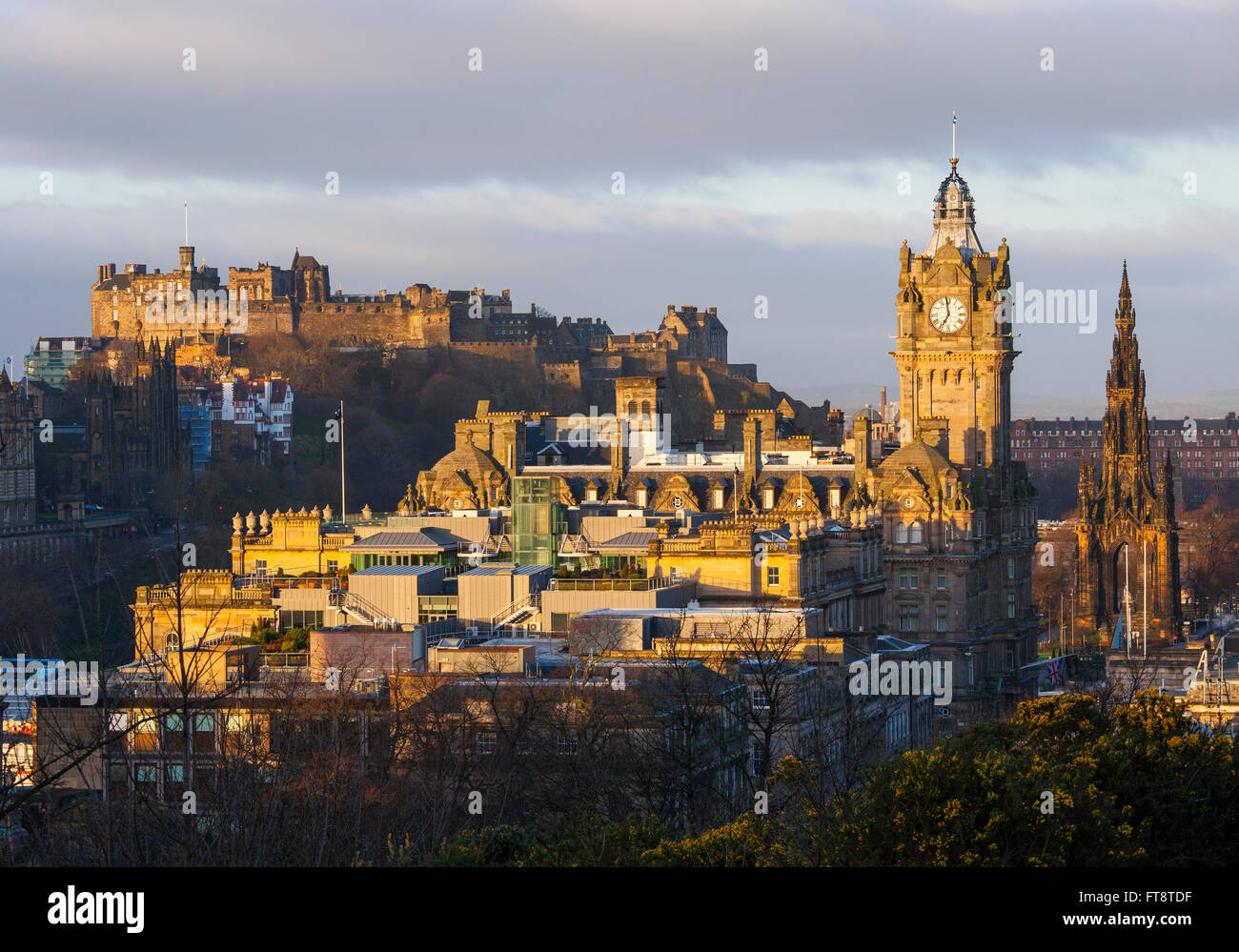 Edinburgh, City of Edinburgh, Scotland. View of the city skyline from ...