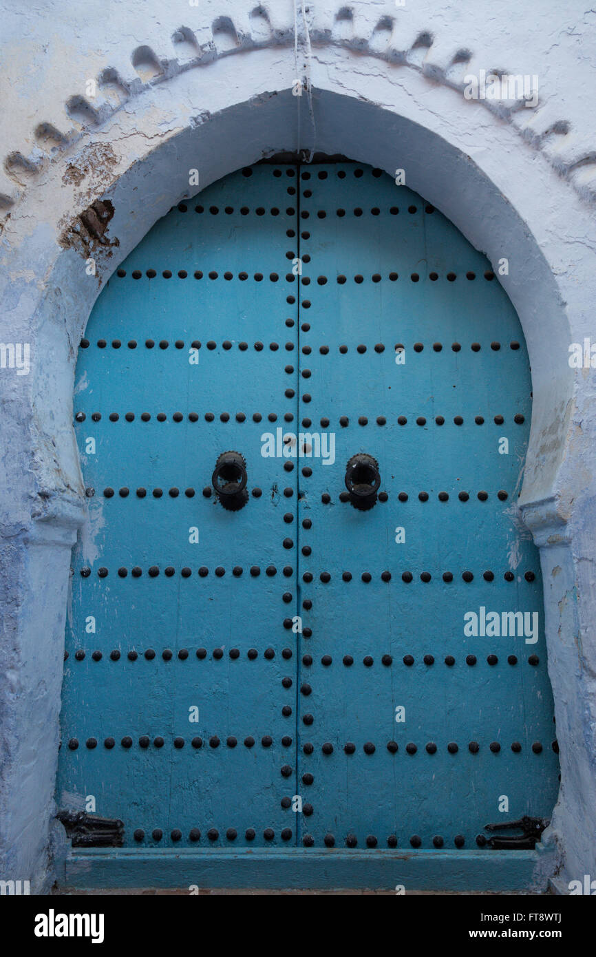 Decorated blue door in hi-res stock photography and images - Alamy