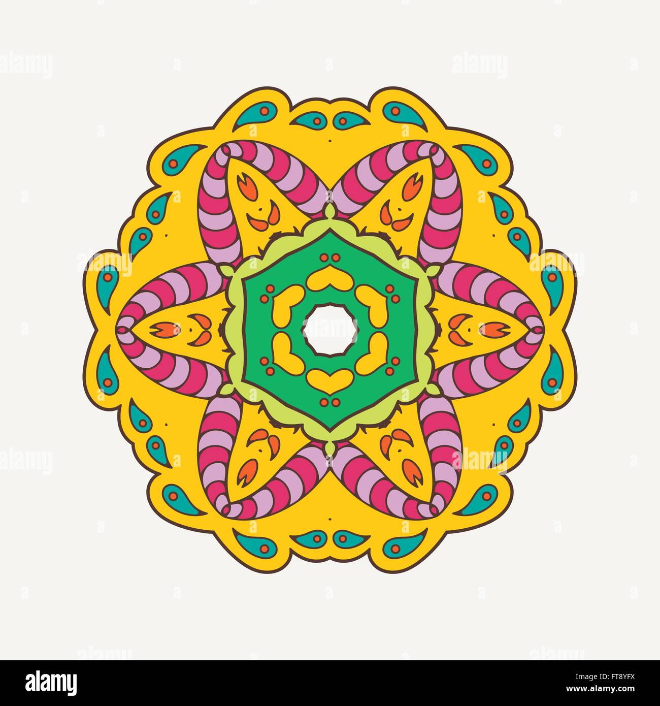 Vector mandala. Mehndi lace tattoo. Oriental weave with sharp corners ...