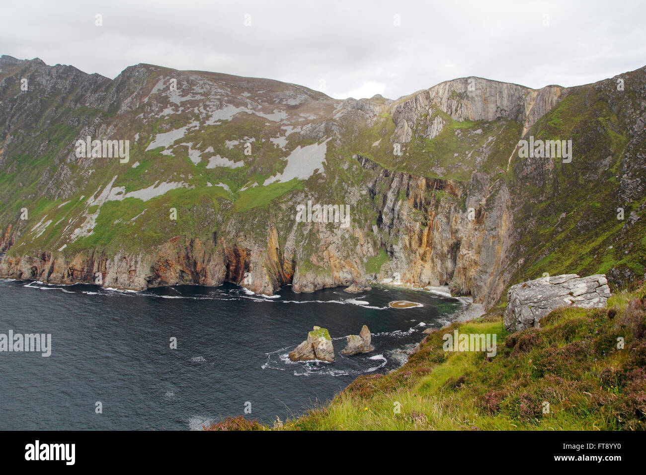 Slieve League cliffs, on the Atlantic coast of County Donegal, Ireland ...