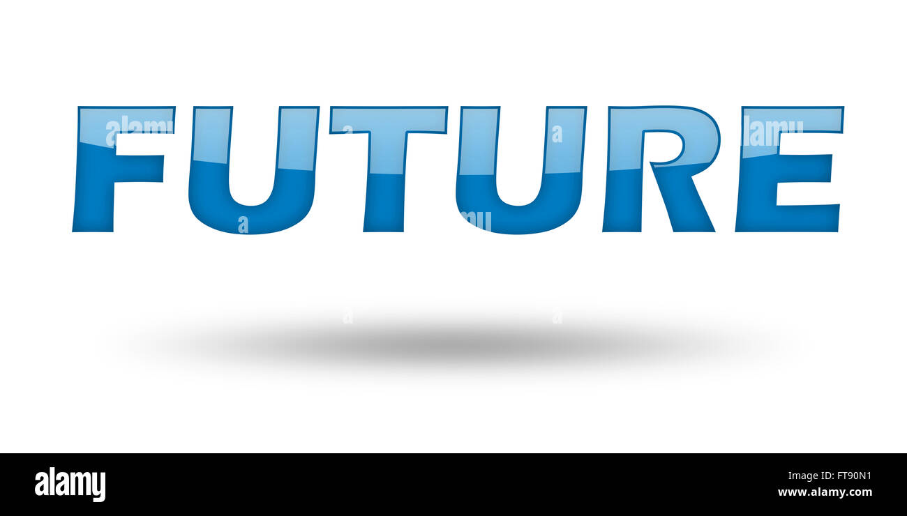 Word Future with blue letters and shadow Stock Photo - Alamy
