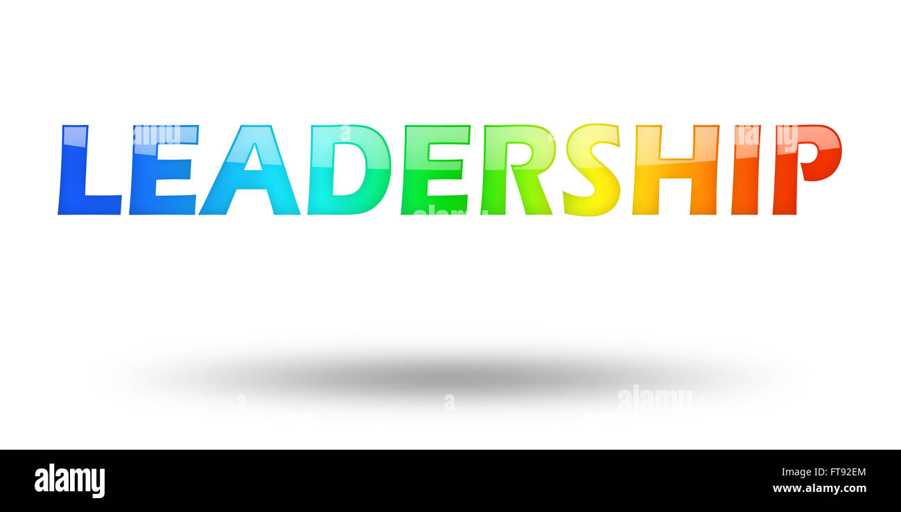Text LEADERSHIP with colorful letters and shadow Stock Photo - Alamy
