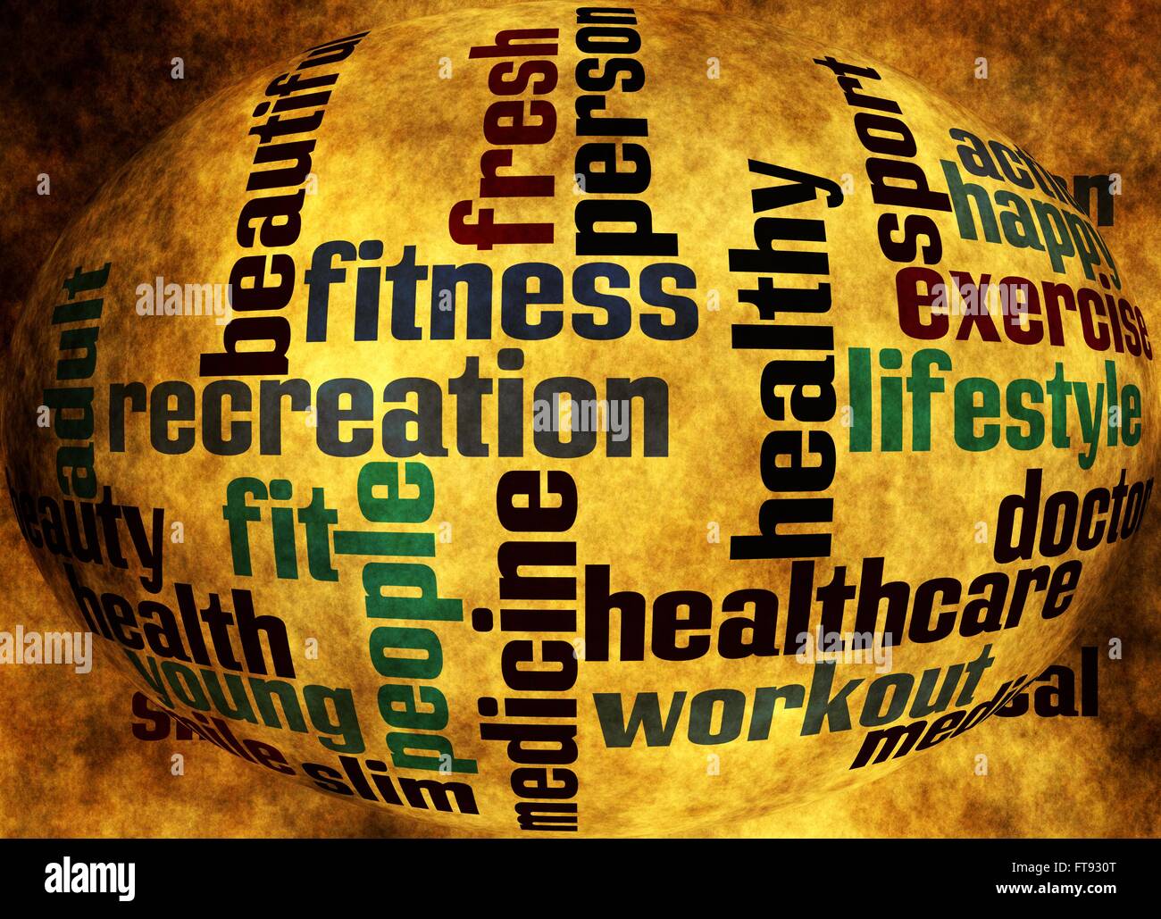 Health word cloud Stock Photo - Alamy