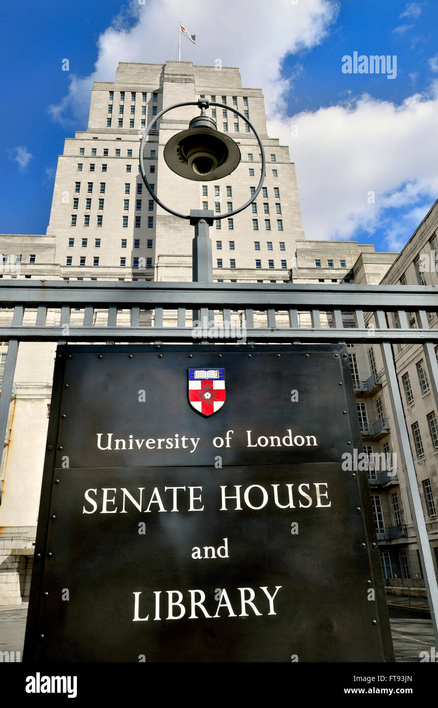 London, England, UK. Senate House and Library, University of London ...
