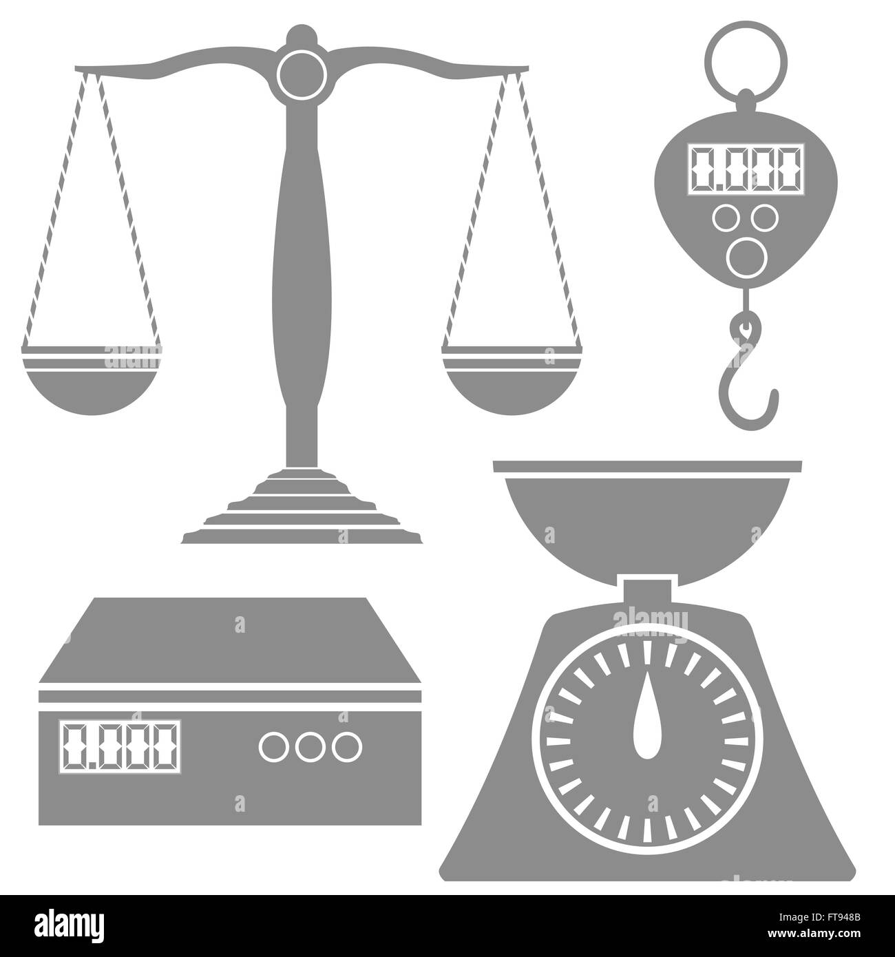 Weighind Scales Icons Stock Vector Image & Art - Alamy