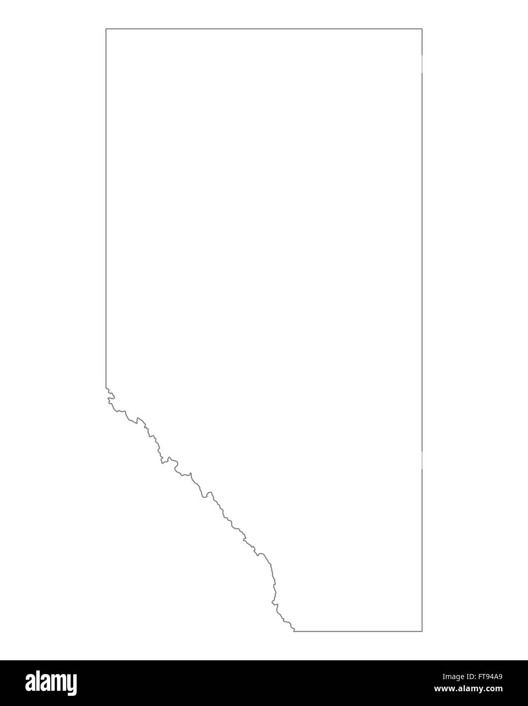 Map of Alberta Stock Photo - Alamy