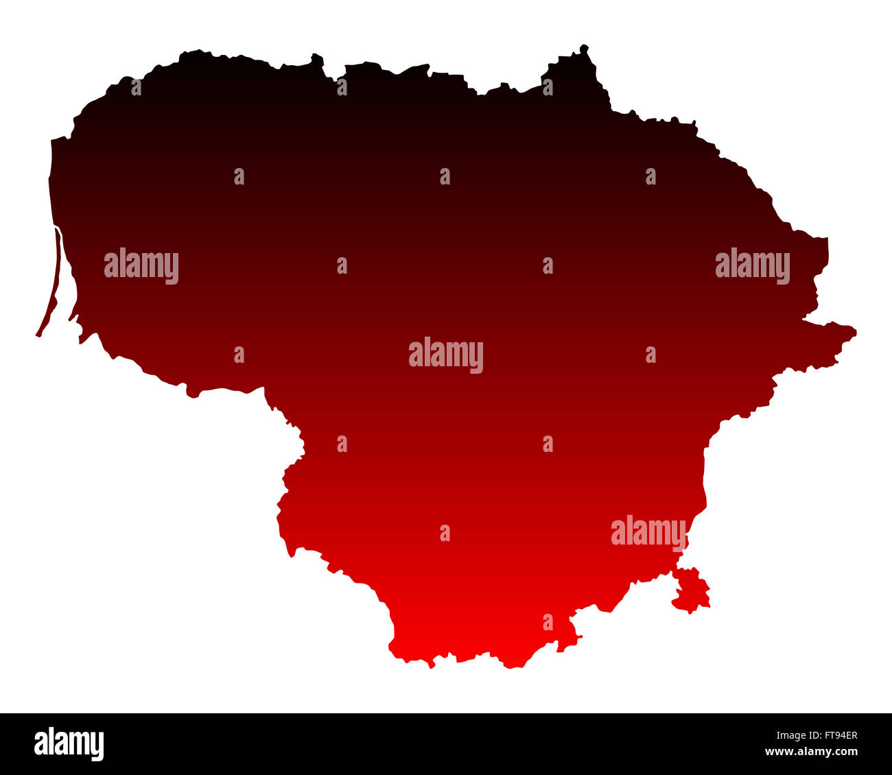 Map of Lithuania Stock Photo - Alamy