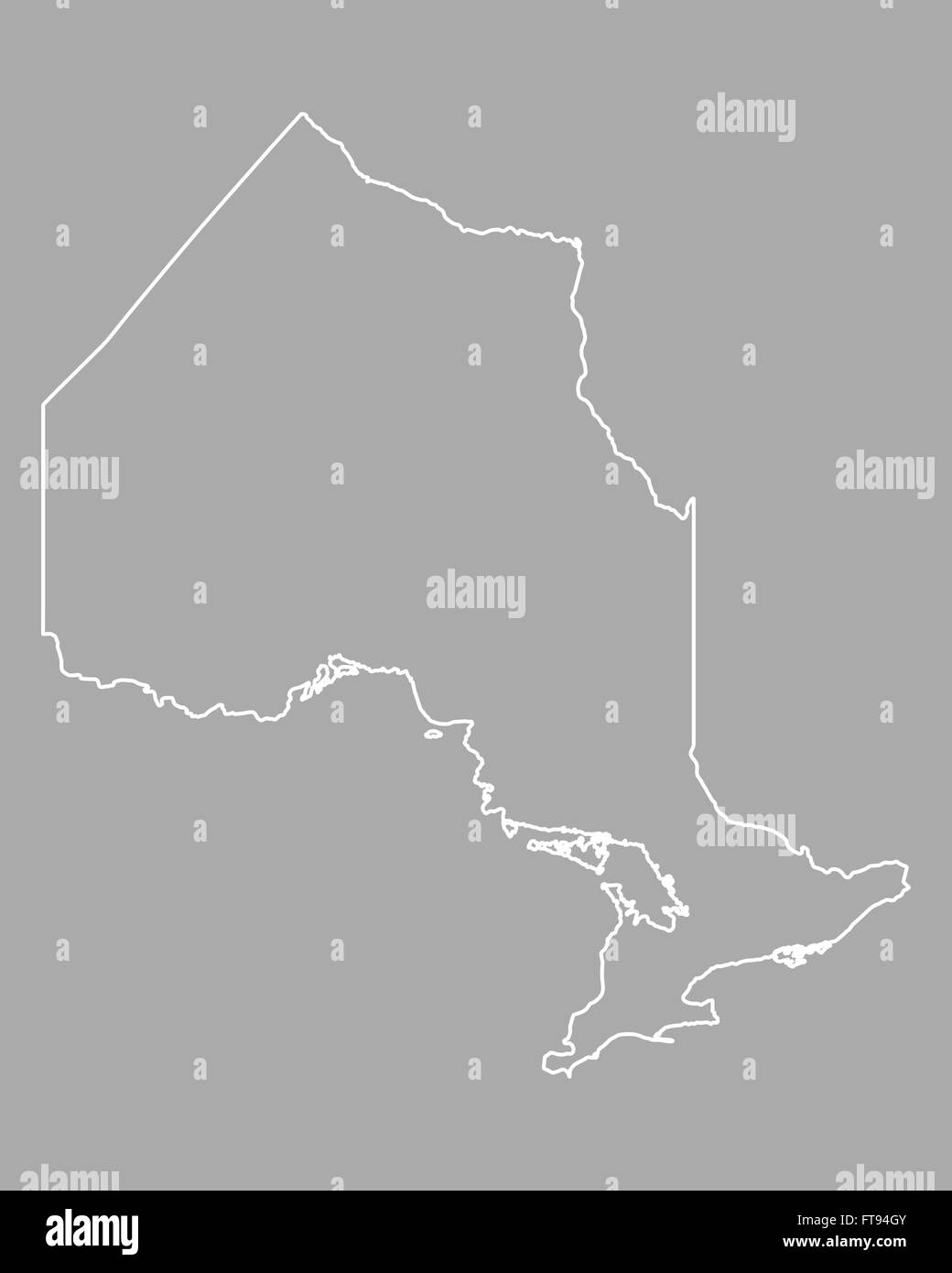 Ontario map Black and White Stock Photos & Images - Alamy