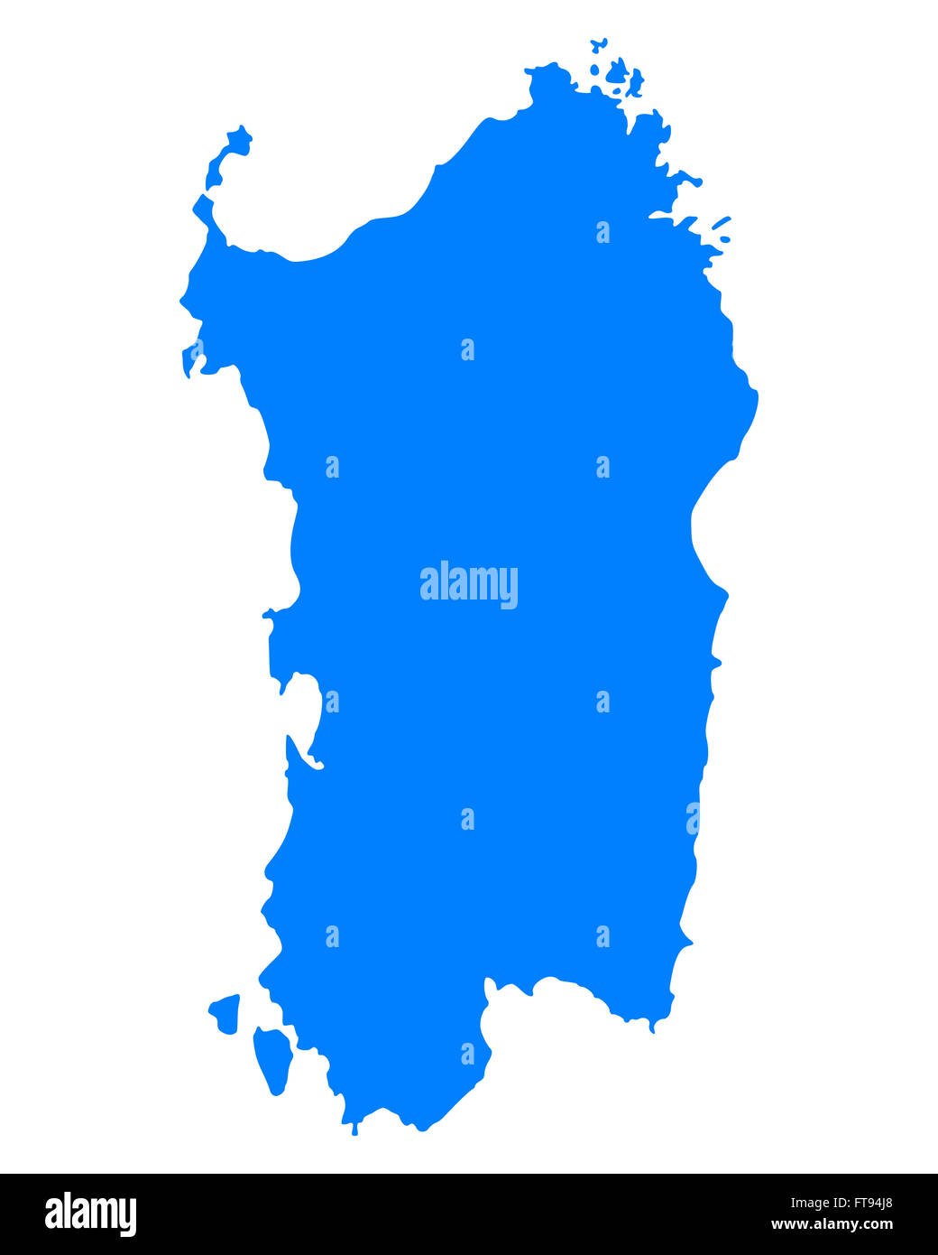 Map of Sardinia Stock Photo - Alamy