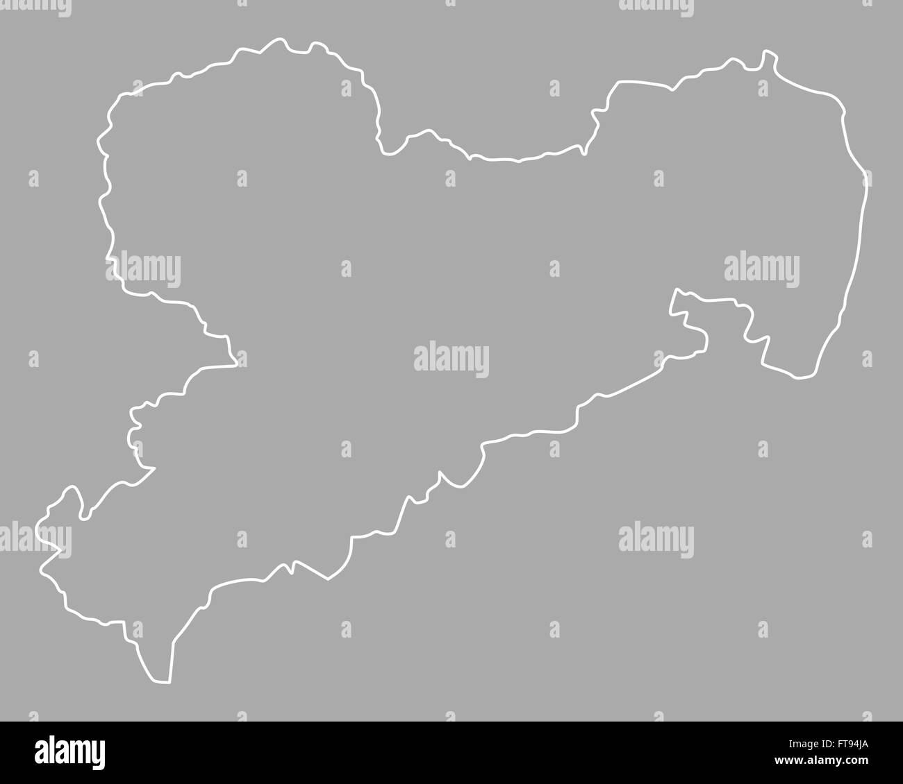 Map of Saxony Stock Photo - Alamy