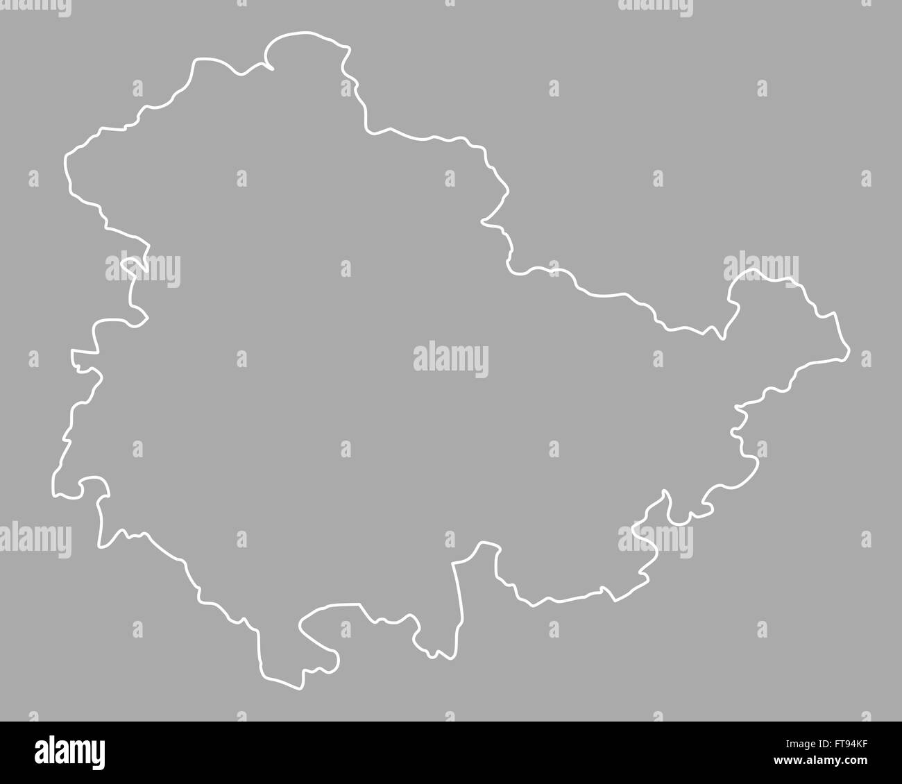 Map of Thuringia Stock Photo - Alamy