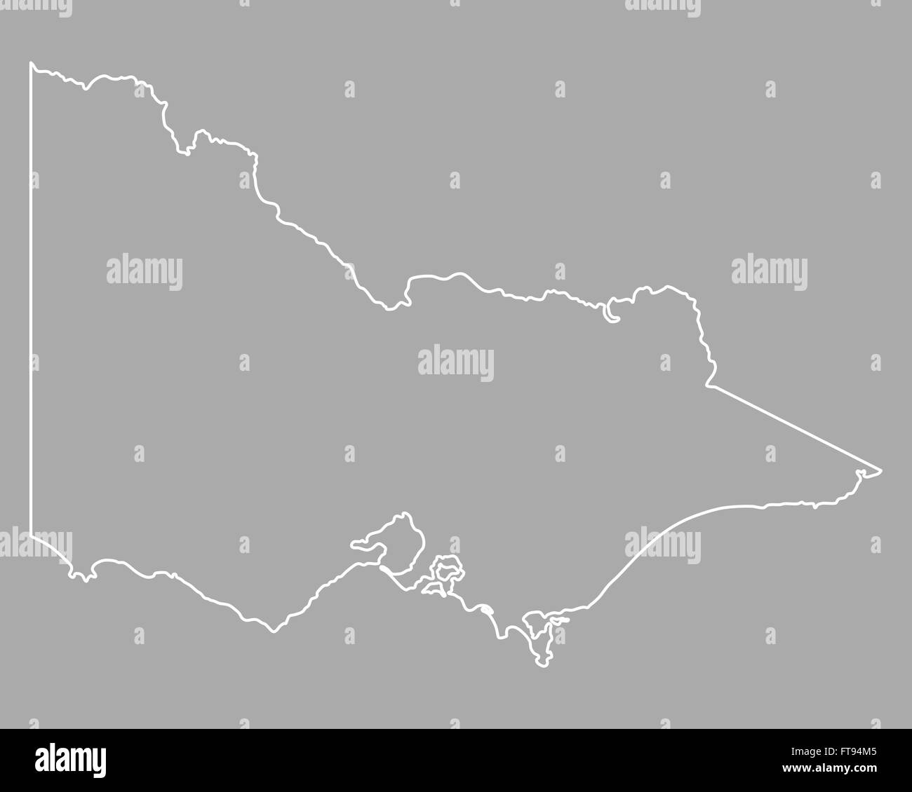 Map of Victoria Stock Photo - Alamy