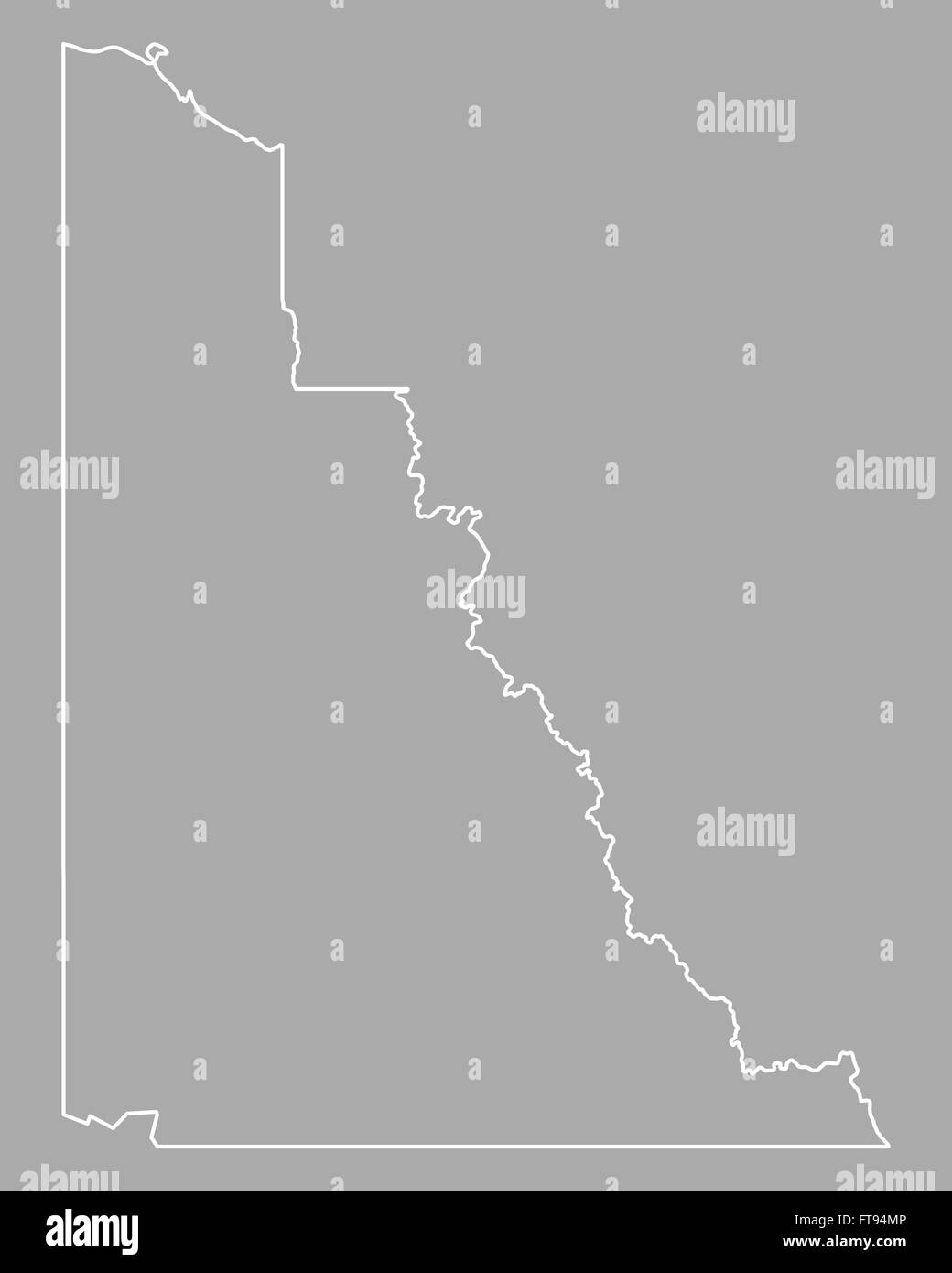 Map of Yukon Stock Photo - Alamy