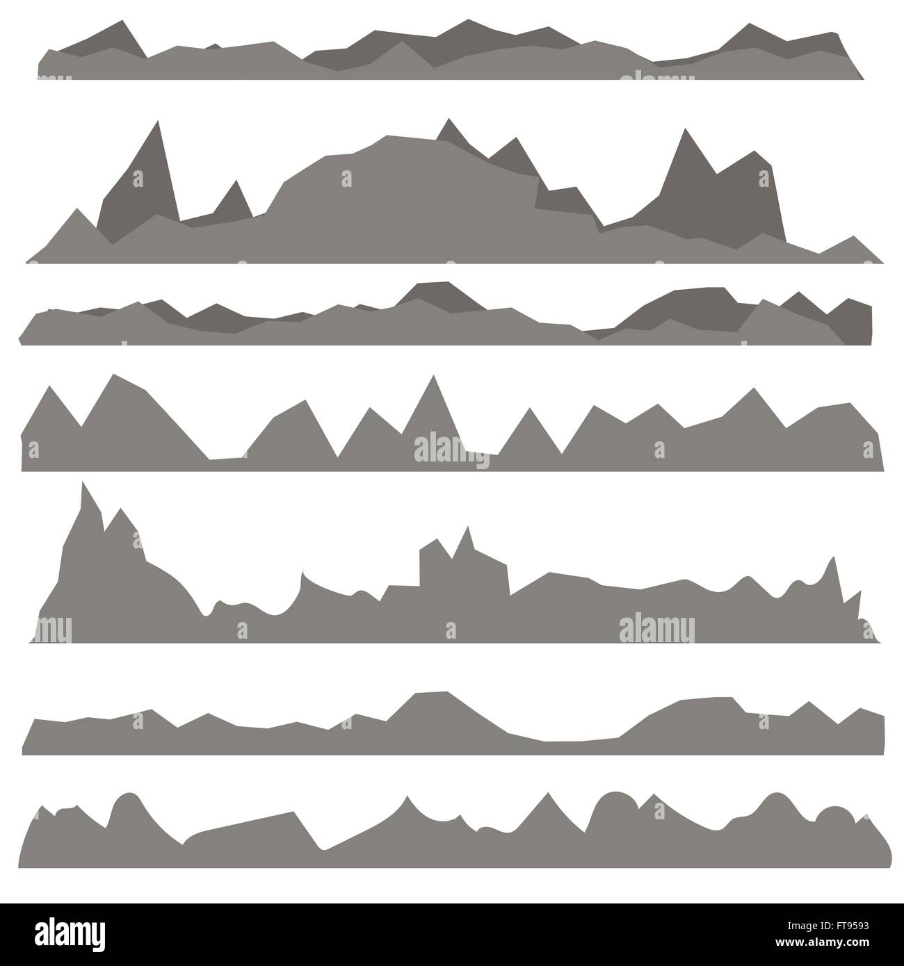 Mountain ridge rocky terrain Stock Vector Images - Alamy