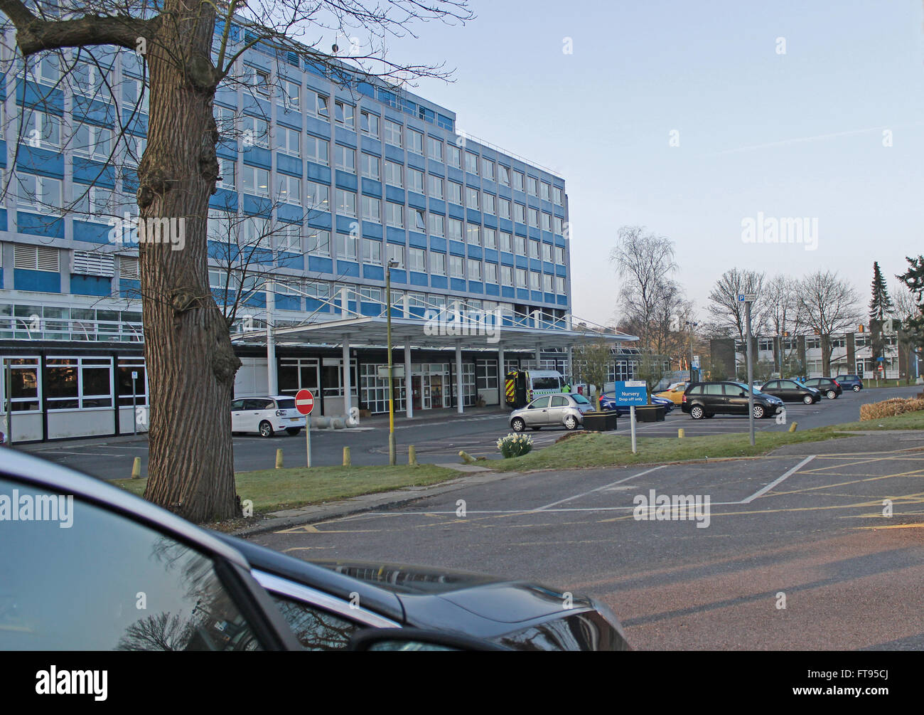 Front view of Crawley Hospital Stock Photo - Alamy