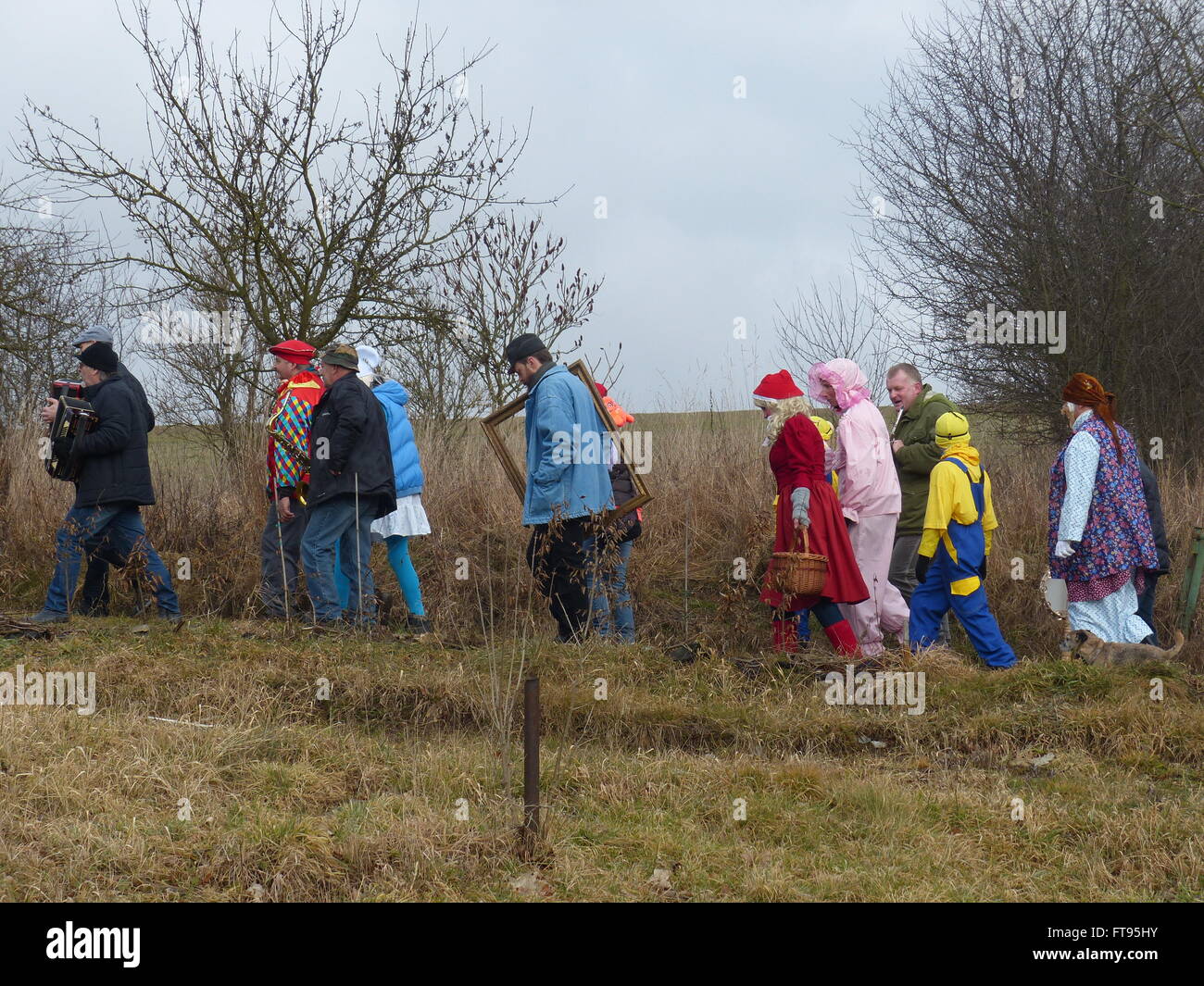 Village carnival, people wearing masks during carnival Stock Photo - Alamy
