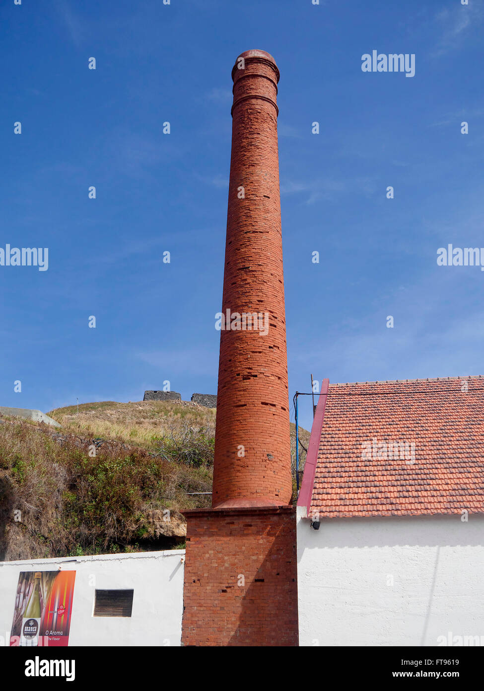 Porta da Cruz, Rum factory, chimney, Madeira, March 2016 Stock Photo ...