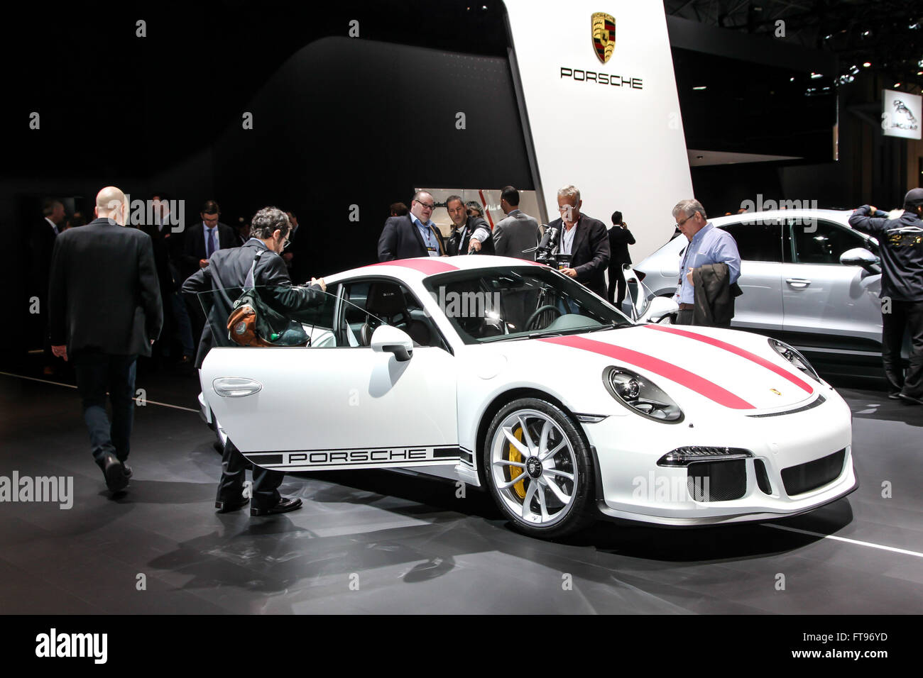 Manhattan, New York, USA. 23rd Mar, 2016. A Porsche 911 R shown at the ...