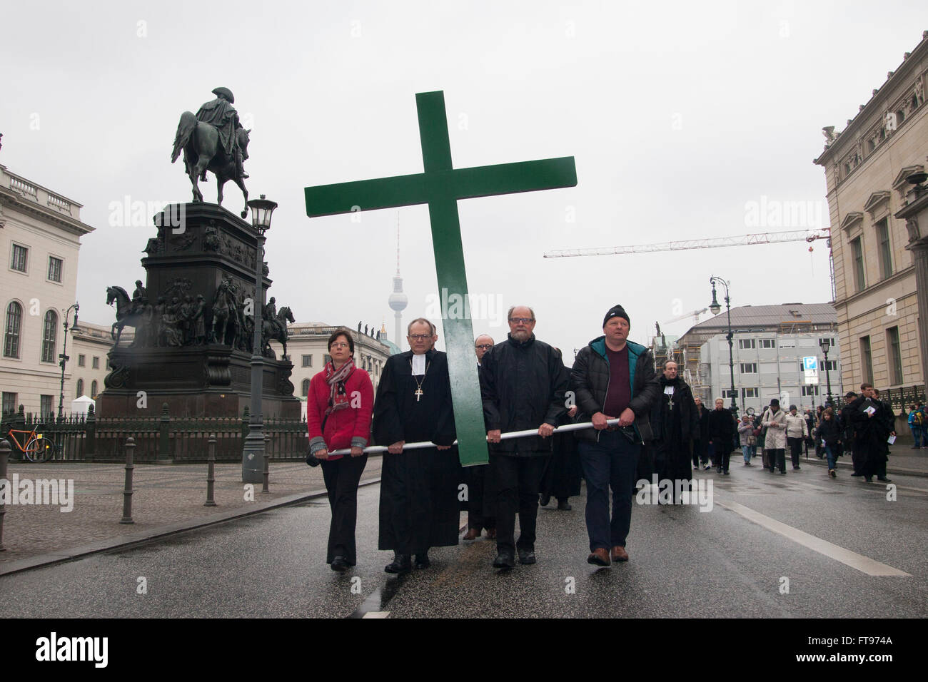 Berlin, Germany. 25th March, 2016. Ecumenical Good Friday procession in ...