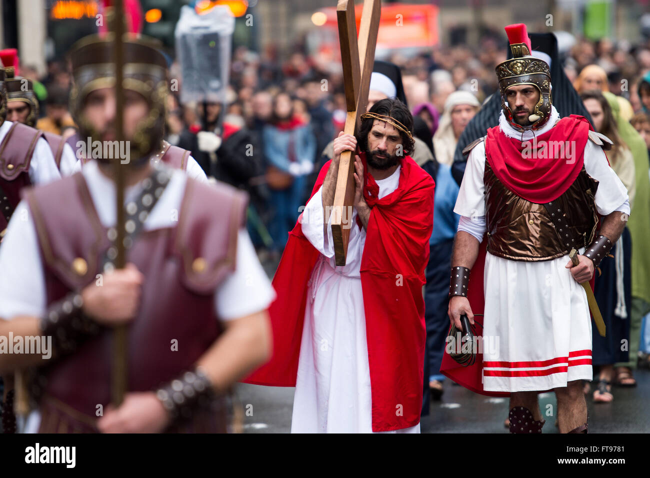 Wuppertal, Germany. 25th Mar, 2016. Jesus impersonator Calogero ...