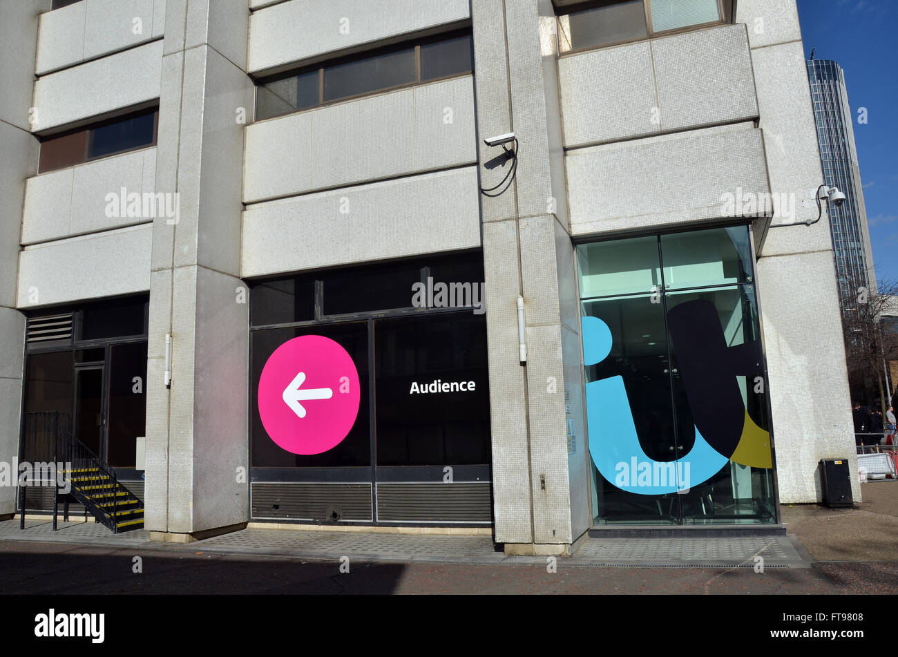 London, UK, 25 March 2016, ITV studios on the South Bank of the Thames ...