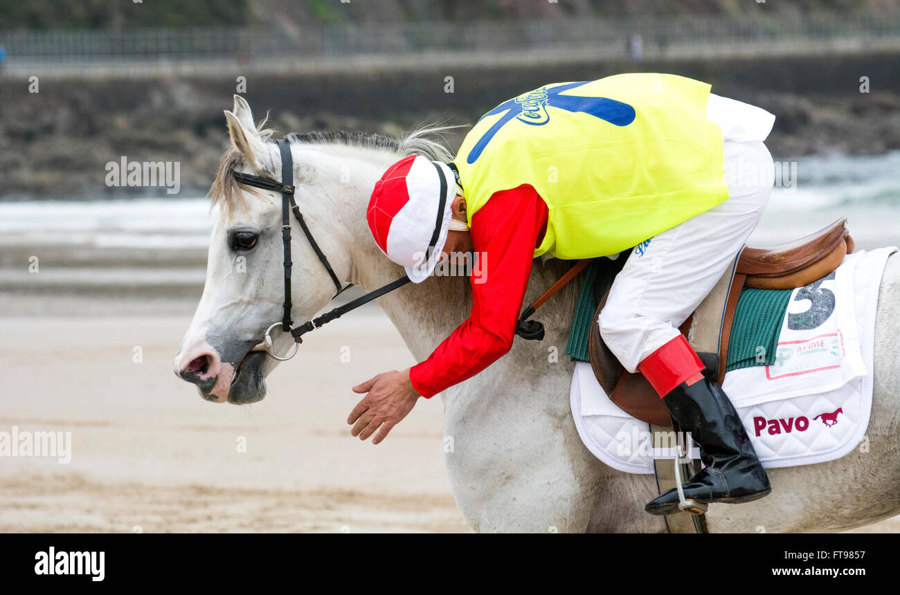 Ribadesella, Spain. 25th March, 2016. Luis Hermido Martinez with 'Xas ...