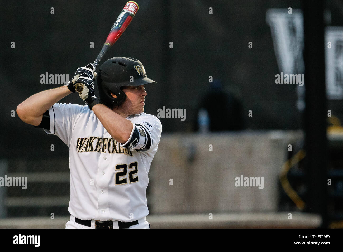 Winston-Salem, NC, USA. 25th Mar, 2016. infielder Will Craig (22) of ...