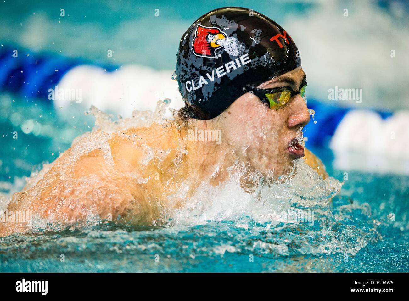 Atlanta, Georgia, USA. 25th Mar, 2016. Louisville swimmer Carlos ...