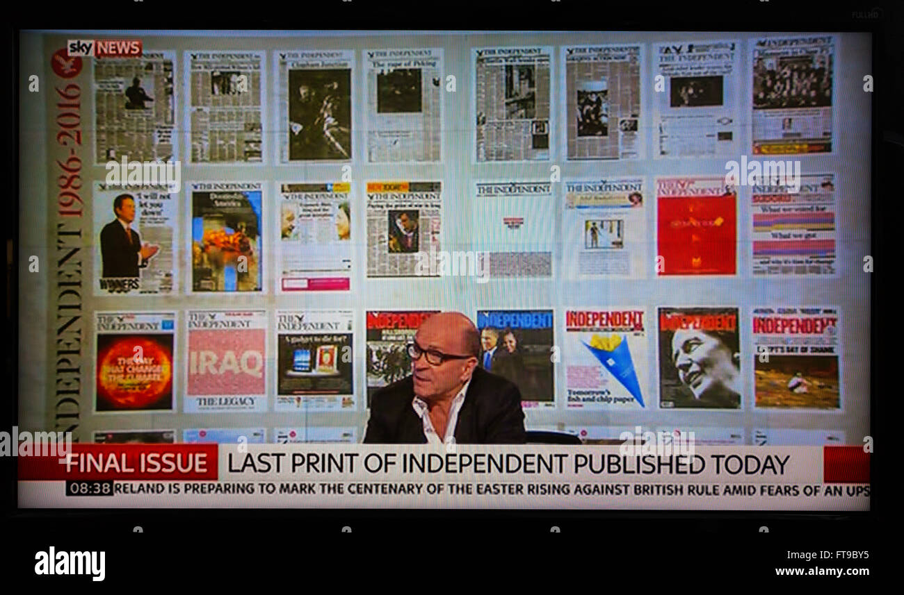 Sky news tv screen hi-res stock photography and images - Alamy