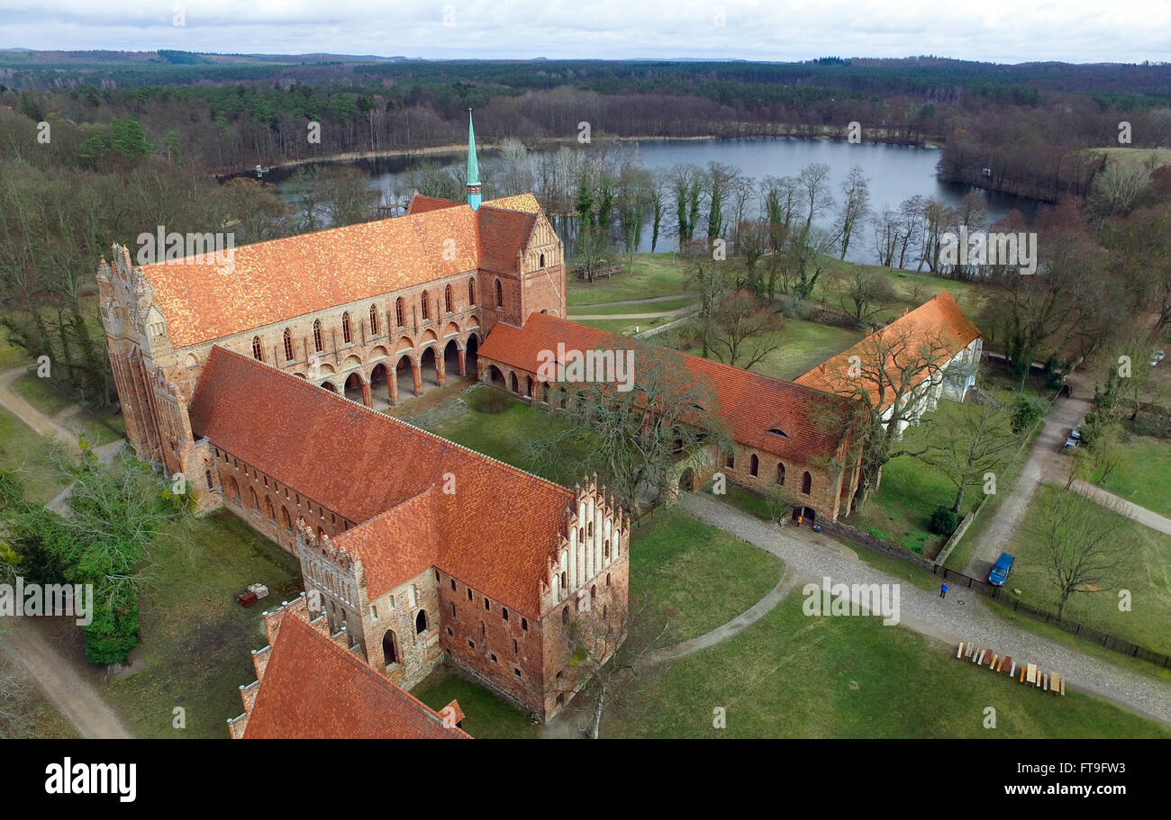 Chorin, Germany. 22nd Mar, 2016. An aerial photo shows the Chorin ...