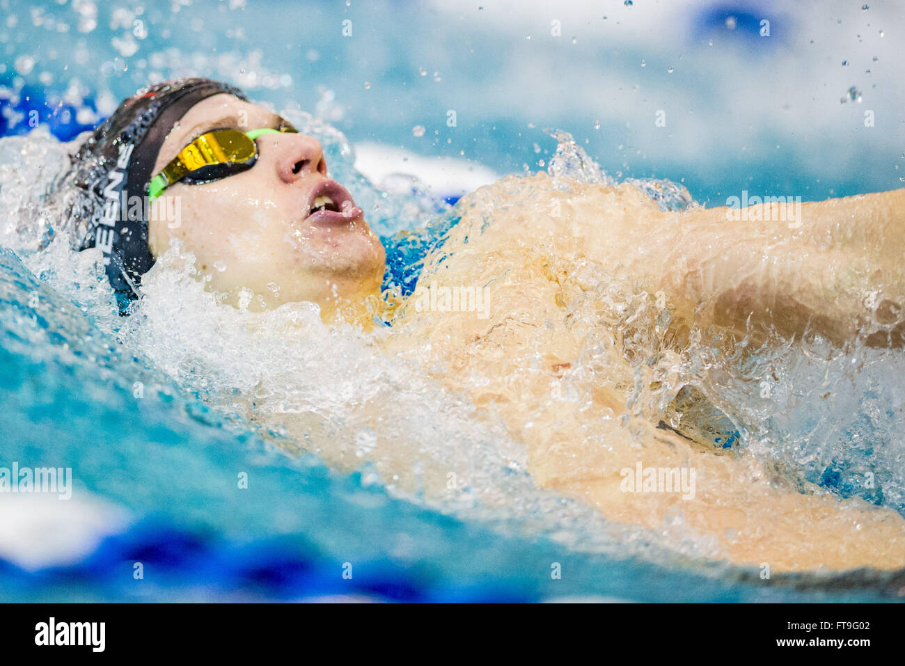 Atlanta, Georgia, USA. 26th Mar, 2016. Louisville swimmer Aaron Greene ...