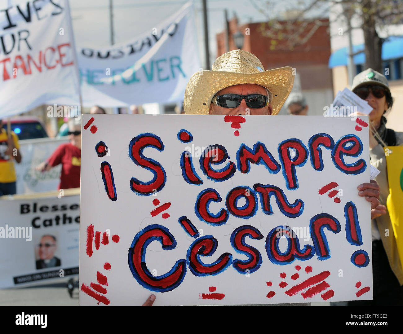 Albuquerque, NM, USA. 26th Mar, 2016. Carlos Bransford shows his ...