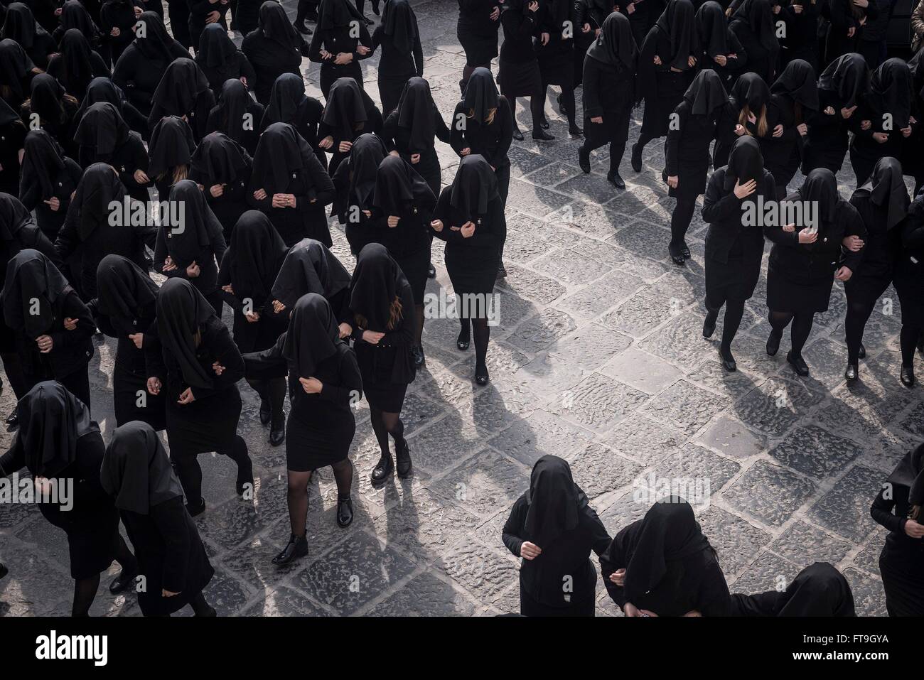 Canosa Di Puglia, Italy. 26th Mar, 2016. On the Holy Saturday, during ...