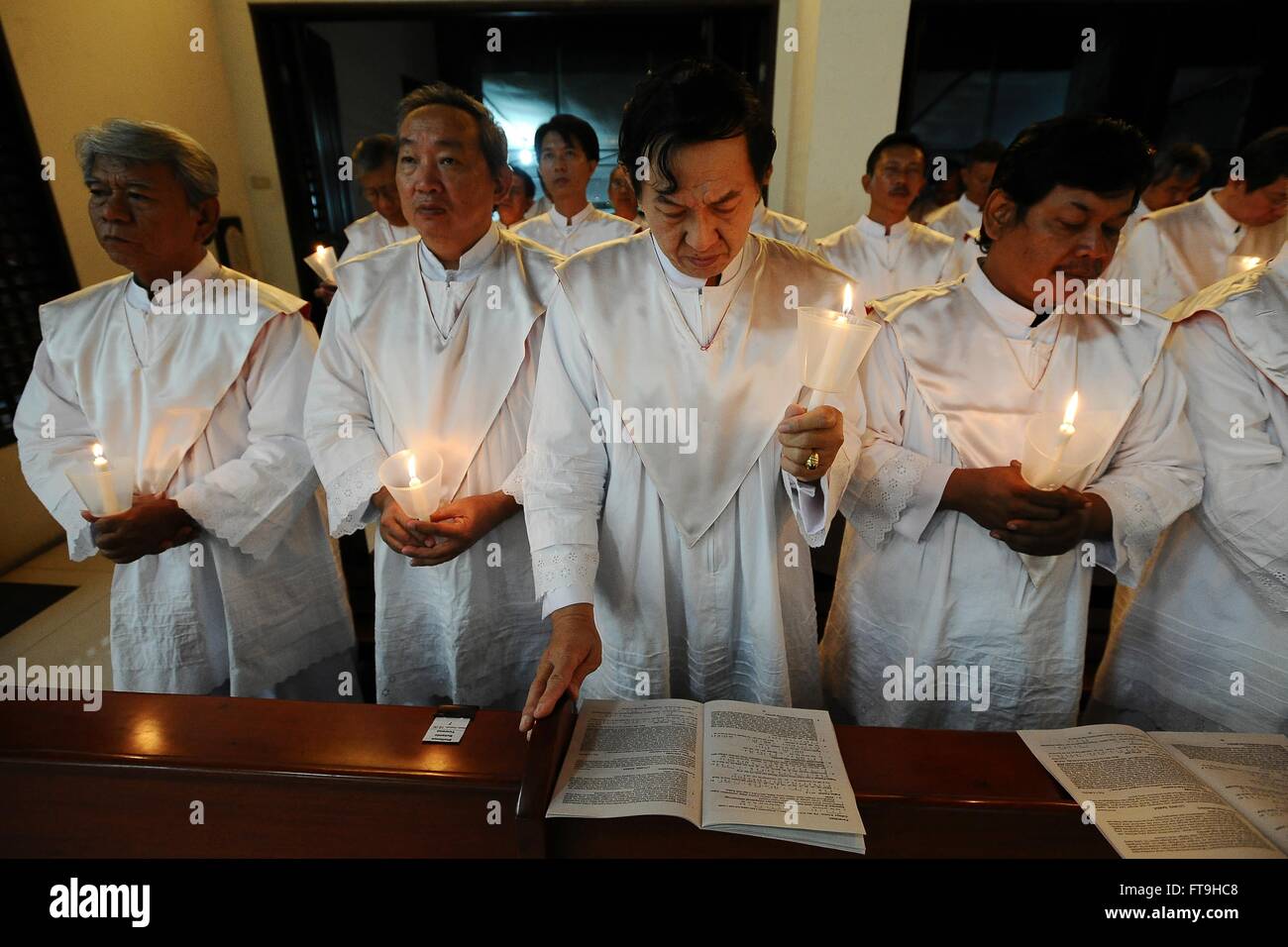 Surabaya, Indonesia. 26th Mar, 2016. Indonesian Catholics devotees ...