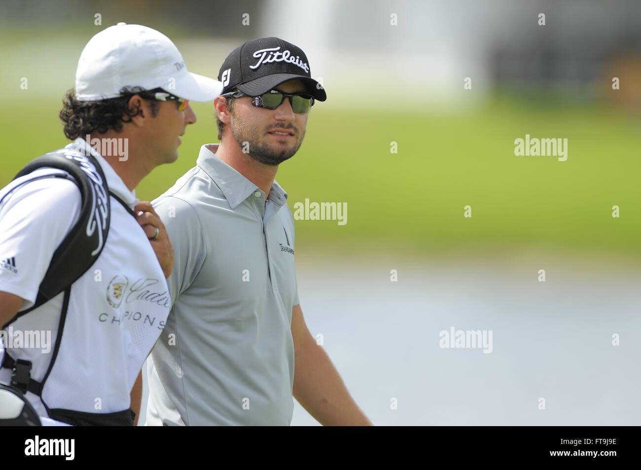 March 8, 2012 - Doral, Fla, USA - Kyle Stanley and his caddie during ...