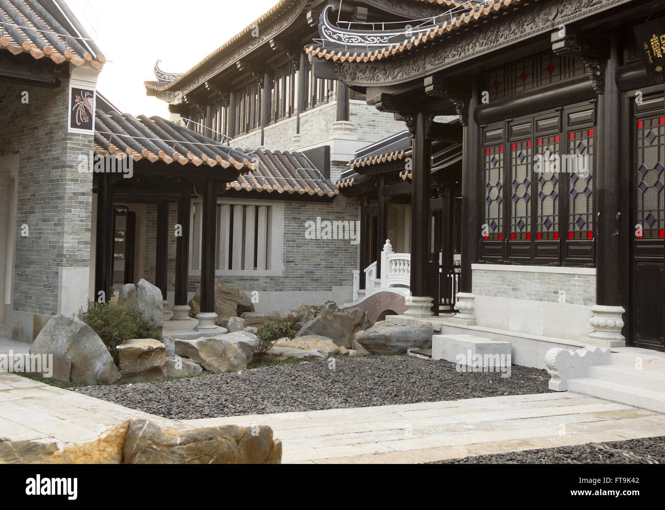 Old Chinese temple garden Stock Photo - Alamy