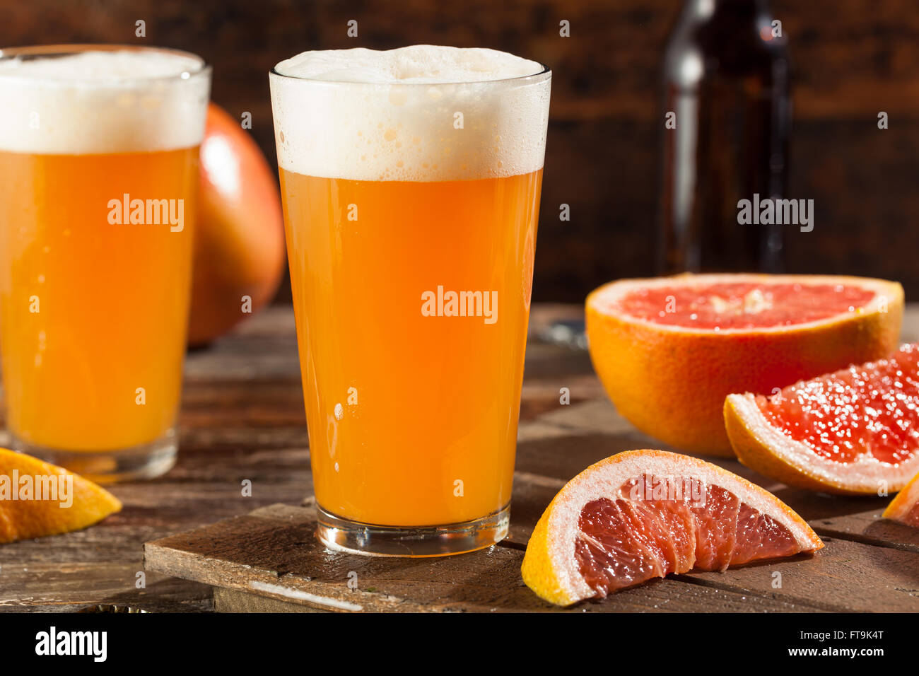 Sour Grapefruit Craft Beer Ready to Drink Stock Photo - Alamy