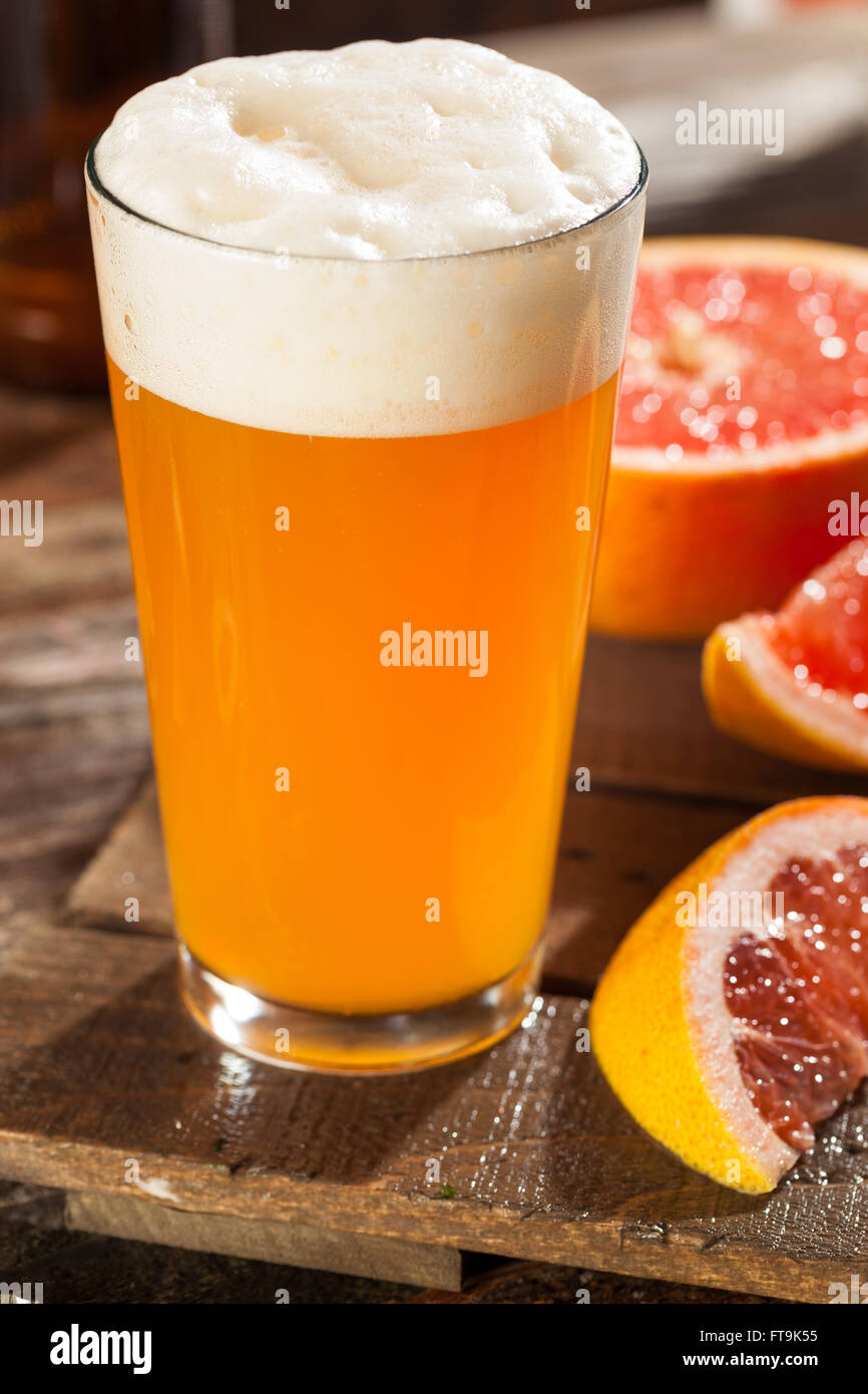 Sour Grapefruit Craft Beer Ready to Drink Stock Photo - Alamy